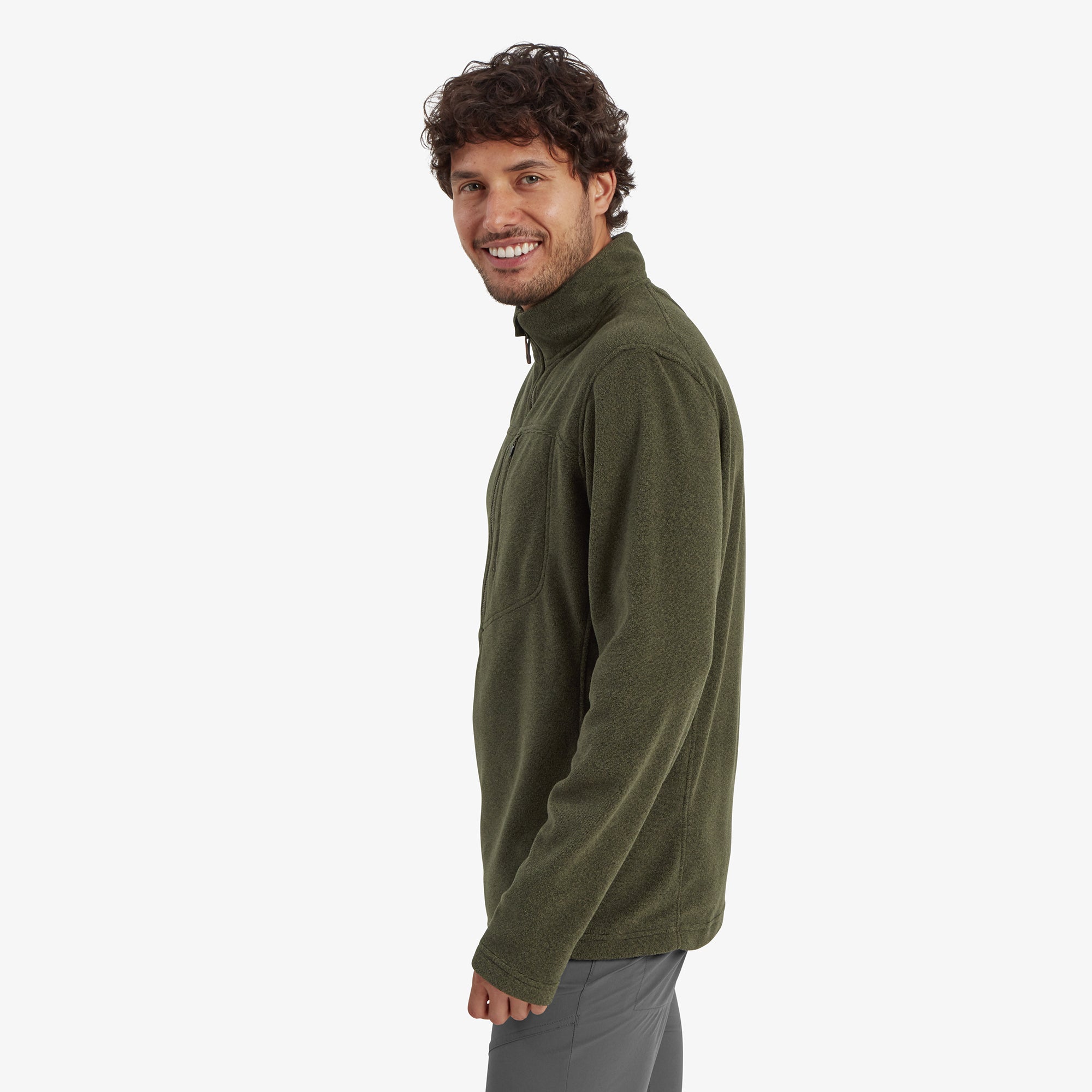 Mens Rolpa Quarter Zip Green | Sherpa Adventure Gear