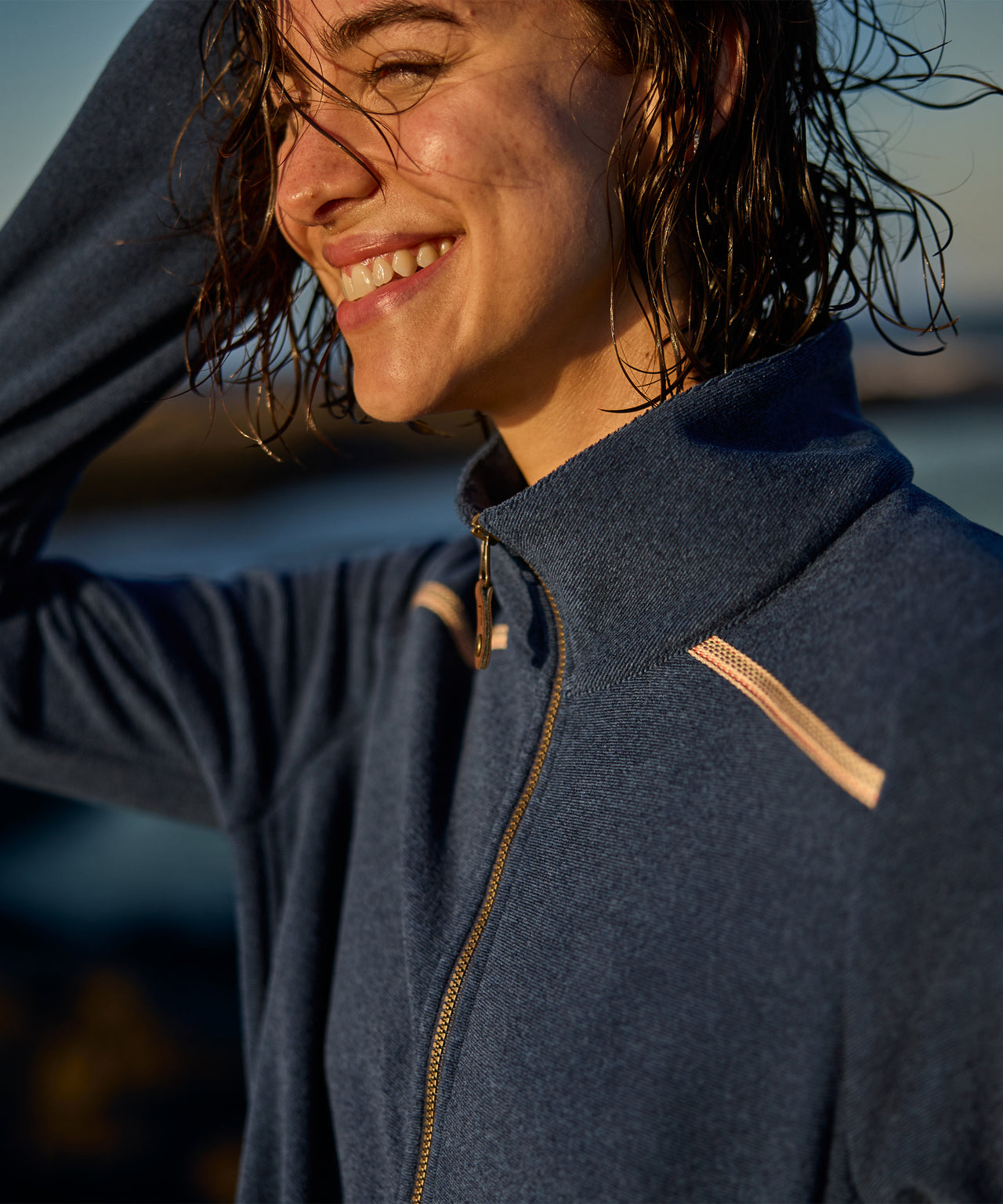Women's Rolpa Zip Fleece Blue | Sherpa Adventure Gear